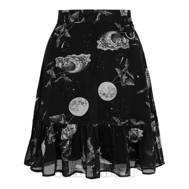 Hell Bunny Over The Moon Skirt (Black) | Blue Banana
