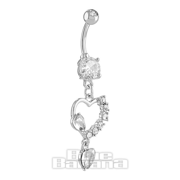 Blue Banana Polished Titanium 1.6 X 10Mm Externally Threaded Navel Bar ...