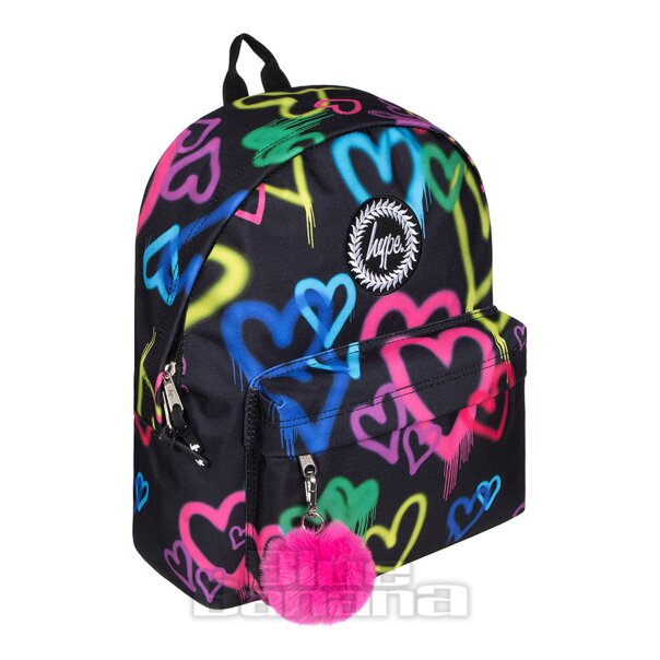 Hype Black Graffiti Heart Backpack | School Bags & Rucksacks