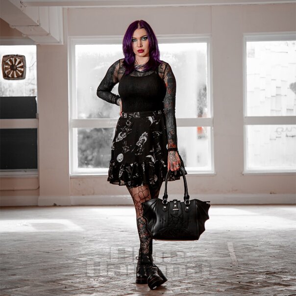 Hell Bunny Over The Moon Skirt (Black) | Blue Banana