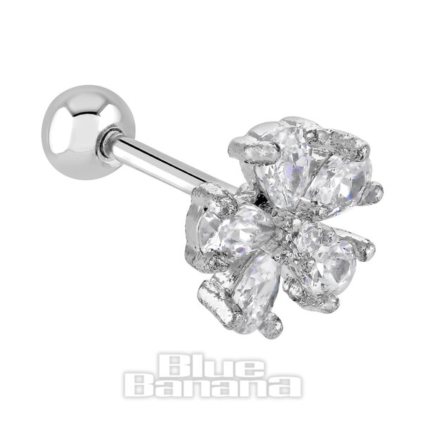 Surgical Steel 1.0mm Flower Tragus Stud, Piercing Jewellery