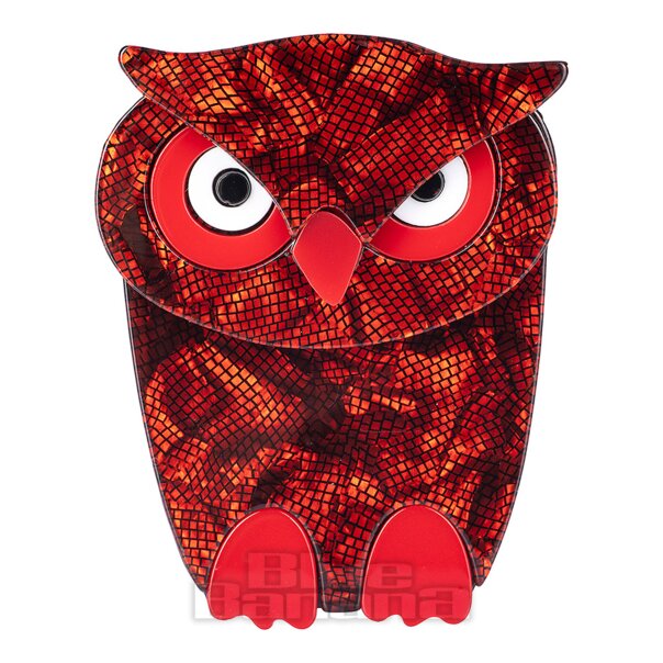 Blue Banana Eule Brosche (Rot) | Blue Banana