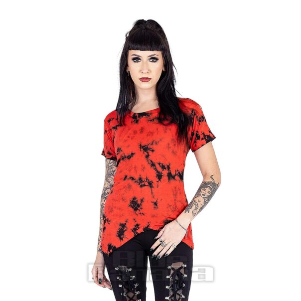 Innocent Haisley Tie Dye Top (Black/Red) | Blue Banana