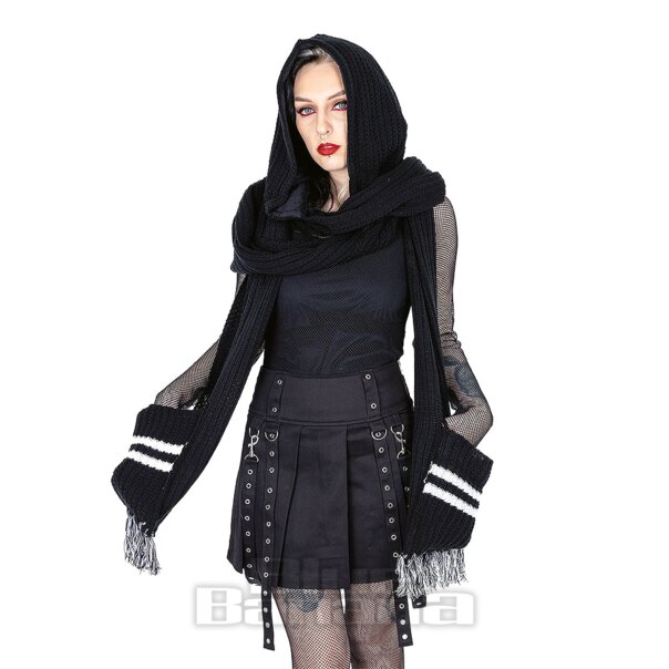 Heartless Hecate Hooded Scarf | Gothic Winter Scarves