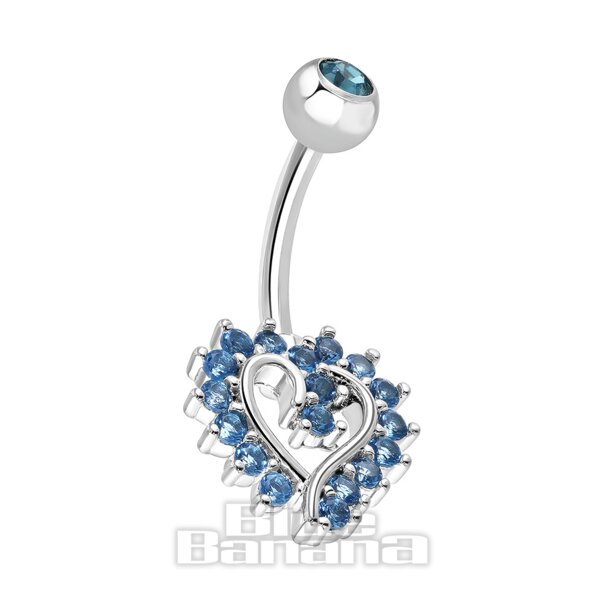 Blue Banana Polished Titanium 1.6 X 10Mm Externally Threaded Navel Bar ...