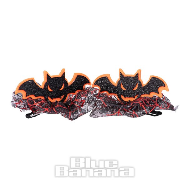 Blue Banana Bat Hair Clips (Orange/Black) | Blue Banana