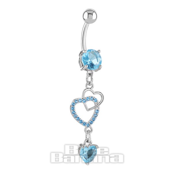 Blue Banana Polished Titanium 1.6 X 10Mm Externally Threaded Navel Bar ...
