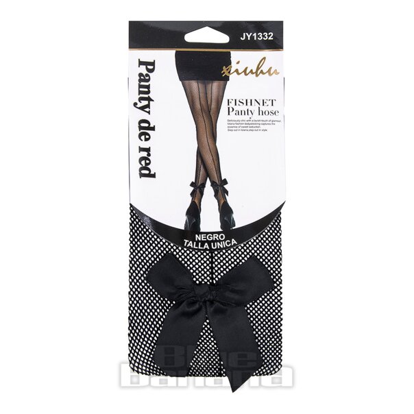 Blue Banana Ankle Bow Black Tights, Womens Hosiery