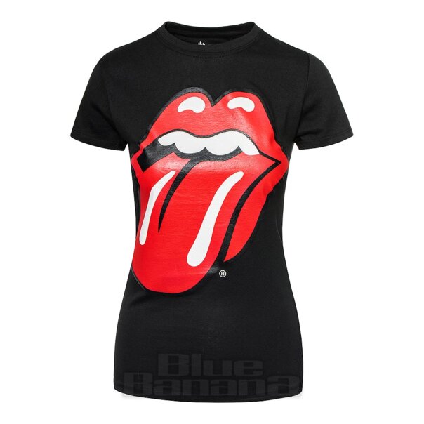 Official Rolling Stones Classic Logo Skinny T Shirt (Black) | Official ...