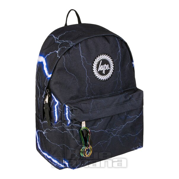 Hype Lightning Black Backpack | School Rucksack & Bag