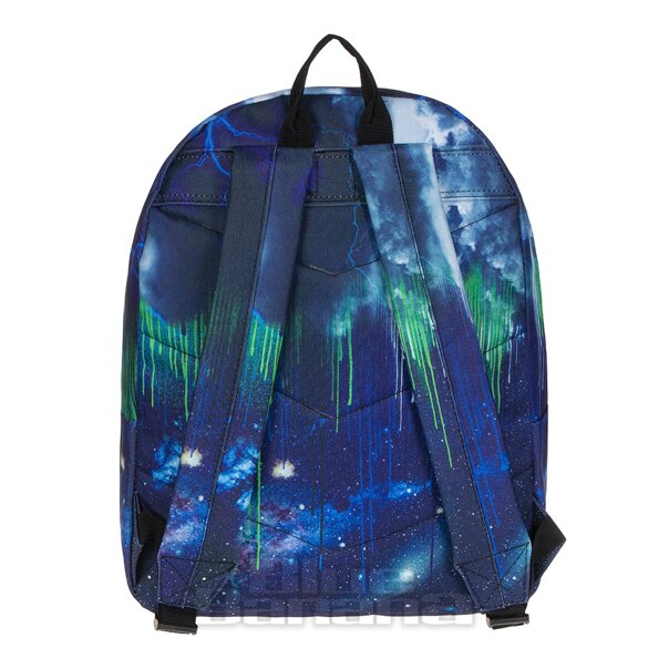 Hype Blue & Green Lightning Drip Backpack | School Rucksack UK