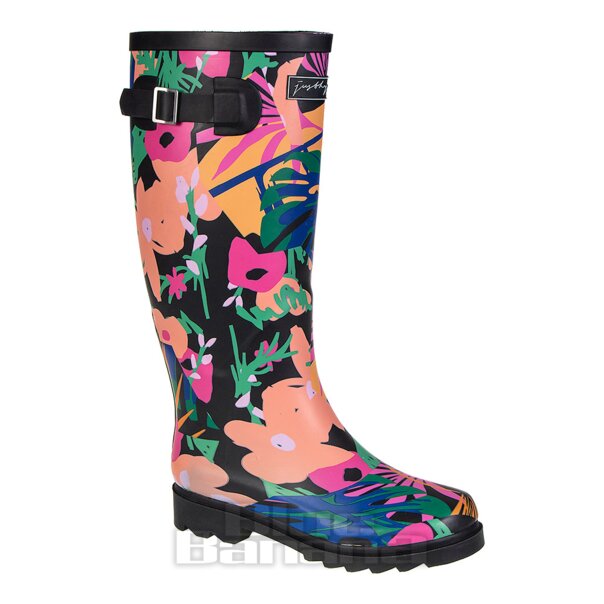 Hype Black Poppy Scribble Wellies Wellington Boots | Blue Banana UK