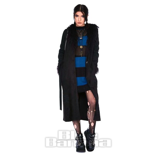 Jawbreaker Spirited Embroidered Suede Maxi Coat | Occult Gothic Witch ...
