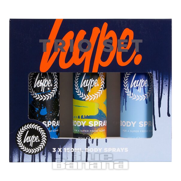 Hype Body Spray Trio Gift Set | Men's Gifts | Blue Banana UK