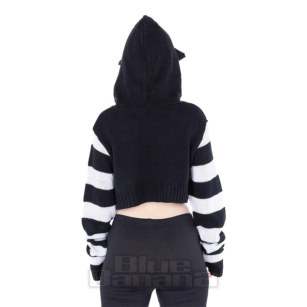 Cupcake Cult Cute Kitty Black Hoodie | Alternative Jackets