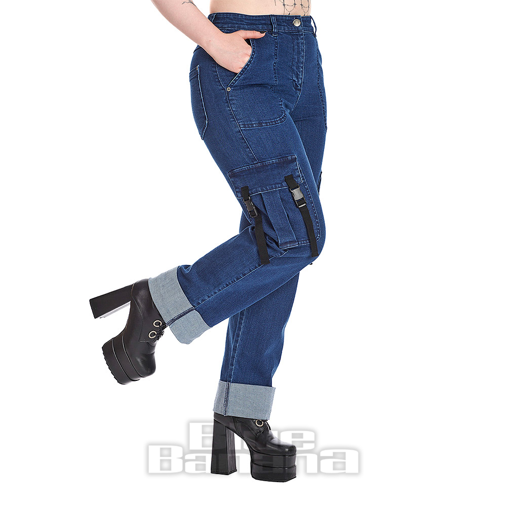 Banned Cargo Wide Leg Jeans | Alt Denim Jeans