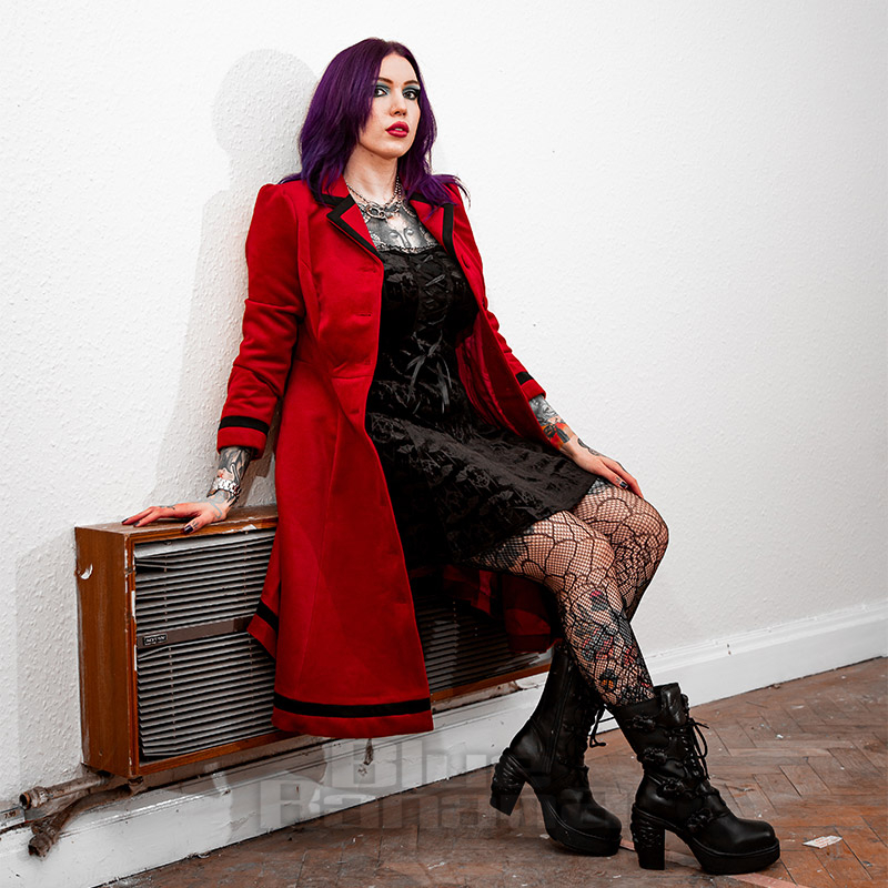 Bleeding Heart Black Trim Pea Coat | Vintage Fashion