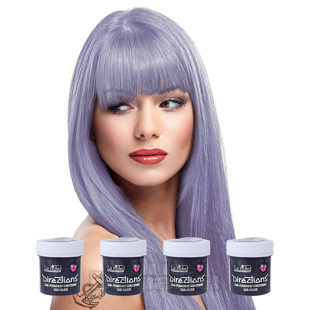 La Riche Directions Wisteria Hair Dye 4 Pack | Semi Permanent Vegan Colour