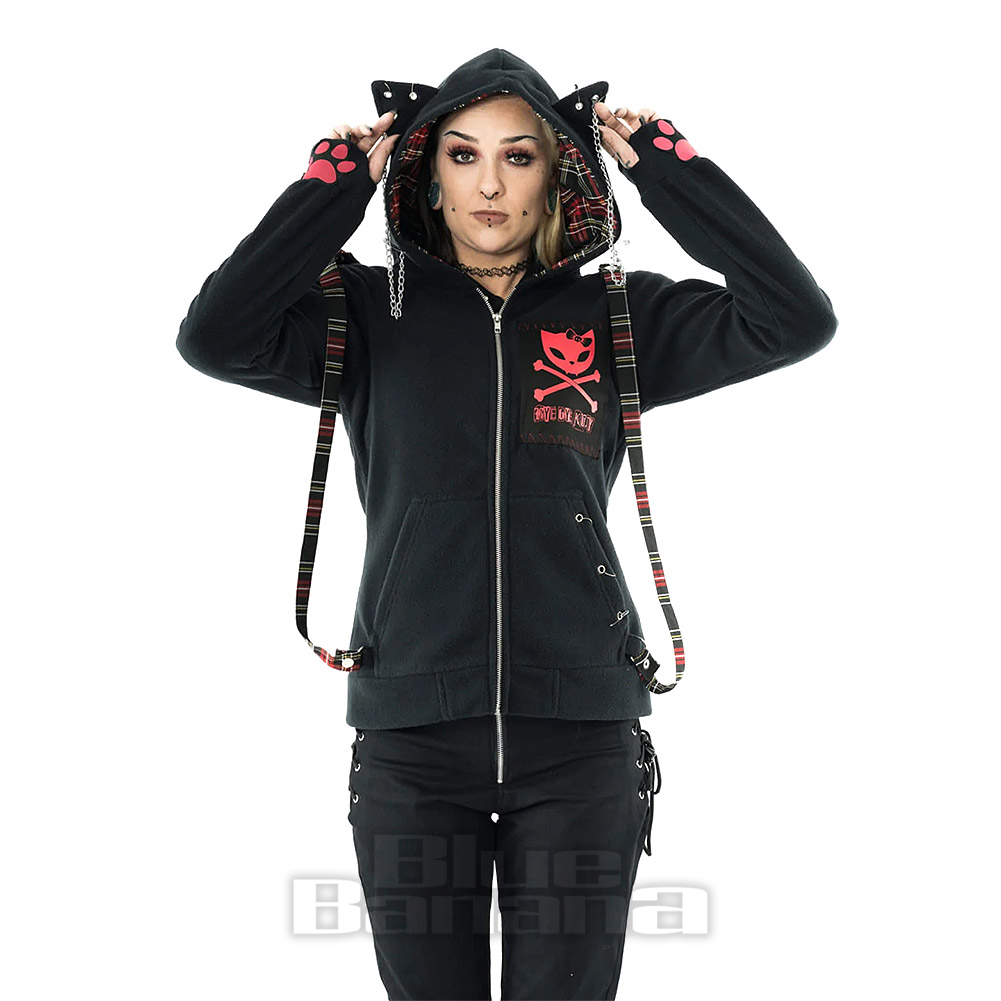 Bye Bye Kitty Trinity Hoodie (Black) | Blue Banana