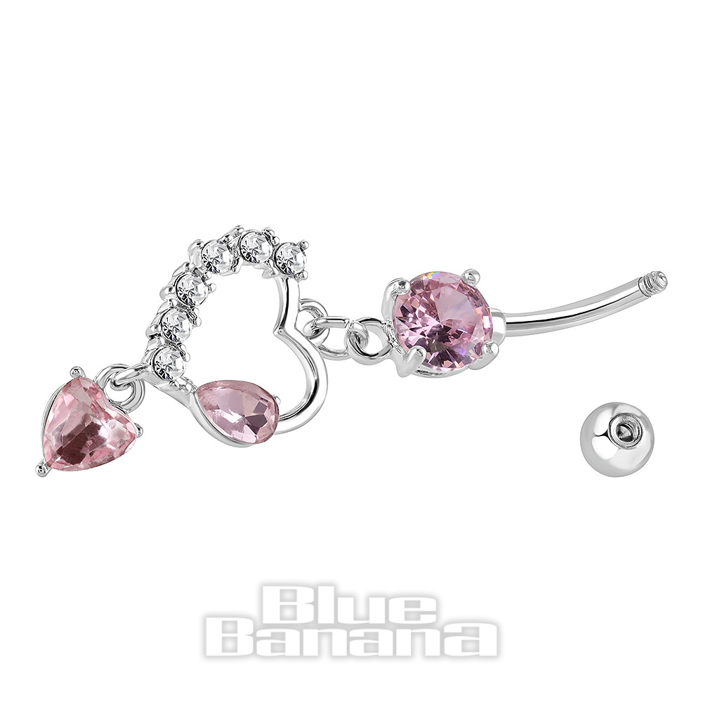 Blue Banana Polished Titanium 1.6 X 10Mm Externally Threaded Navel Bar ...