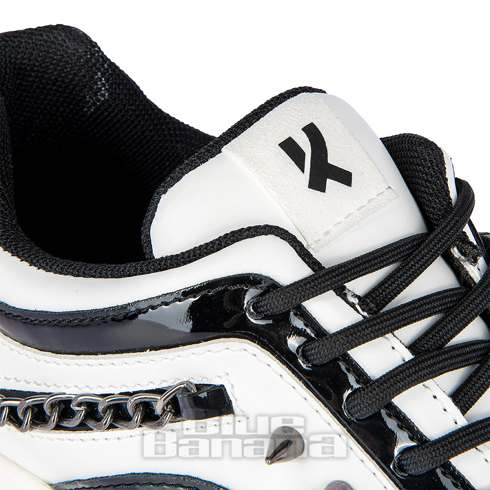 Koi Black/White Bane of Exile Achromatic Chunky Trainers | Alternative ...