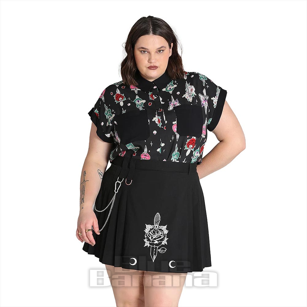 Hell Bunny Cersei Shirt (Black) | Blue Banana