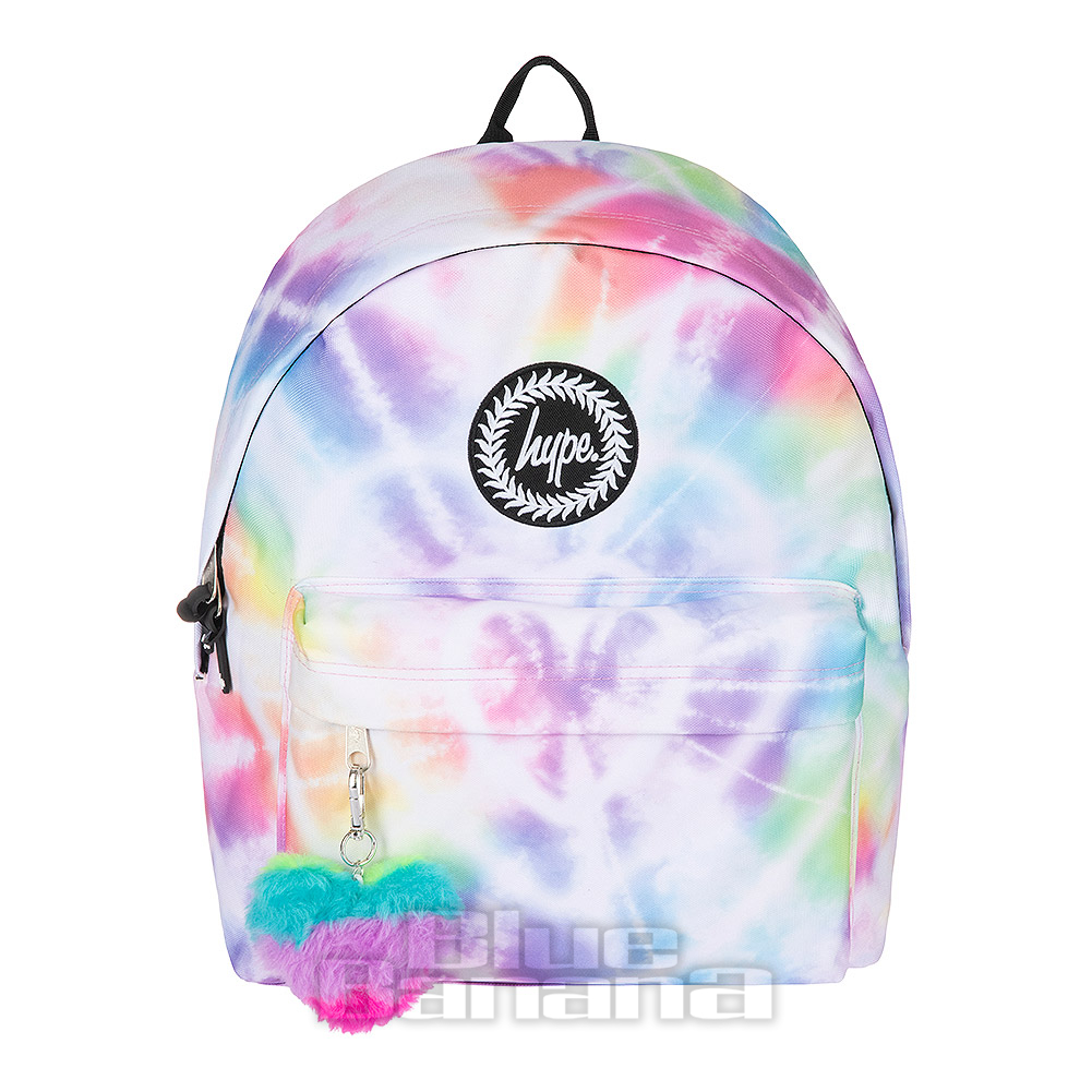 Hype Rainbow Heart Tie Dye Multicoloured Backpack | School Rucksack