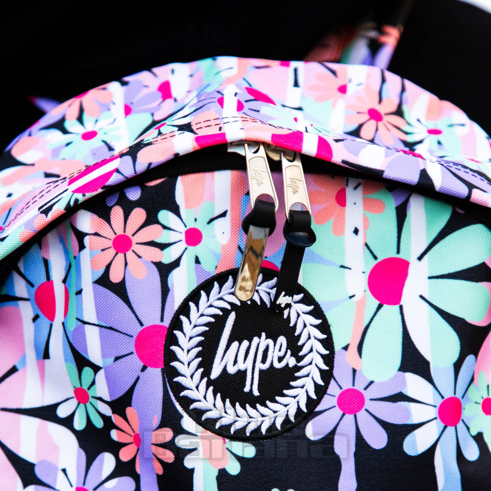 Hype Daisy Drips Black Backpack |School Rucksack