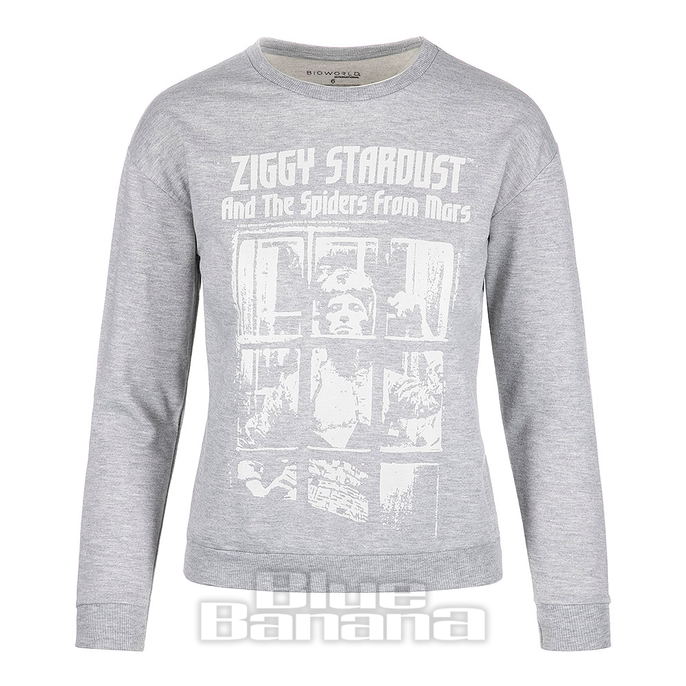 Official Ziggy Stardust Grey Sweatshirt | Band Merchandise