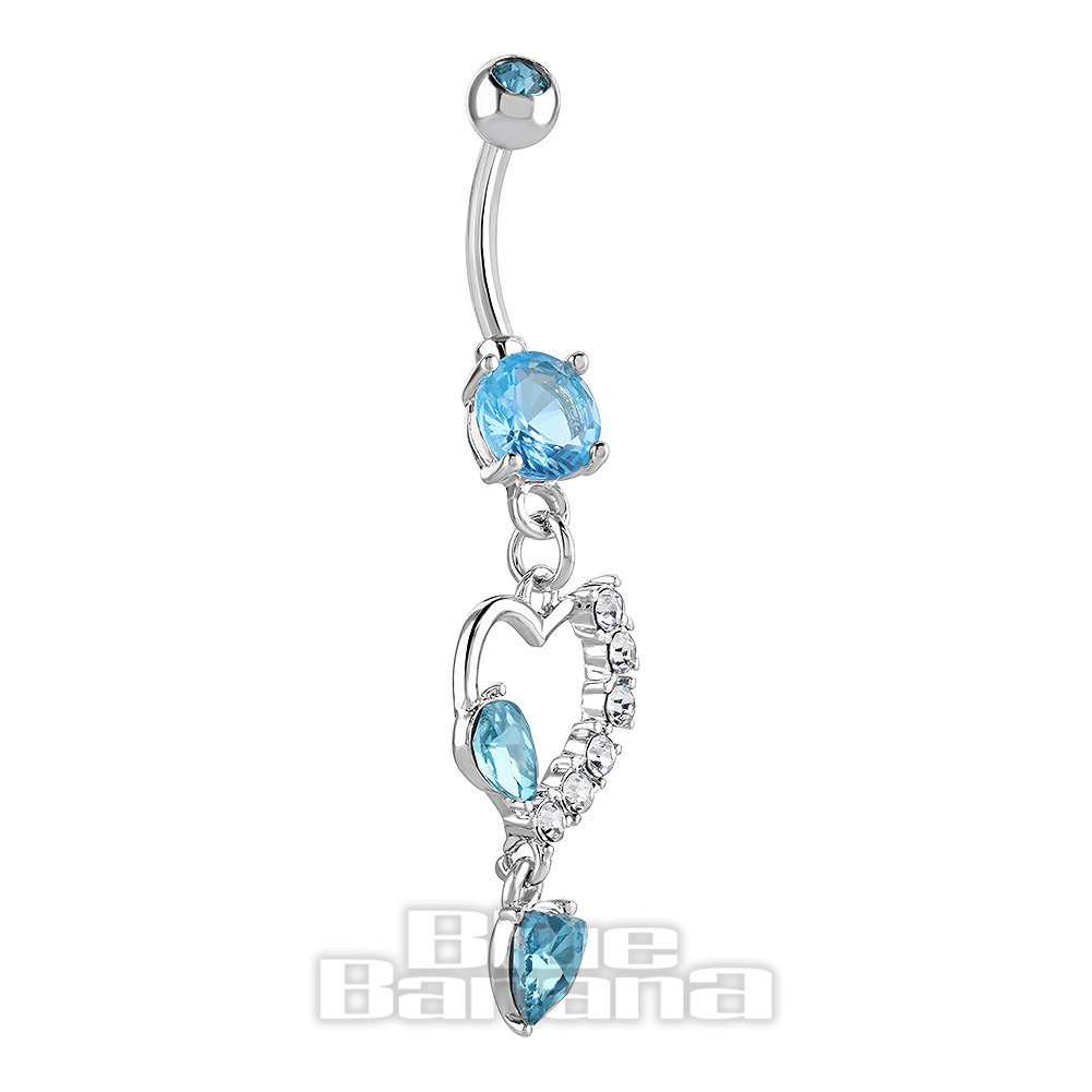 Blue Banana Polished Titanium 1.6 X 10Mm Externally Threaded Navel Bar ...
