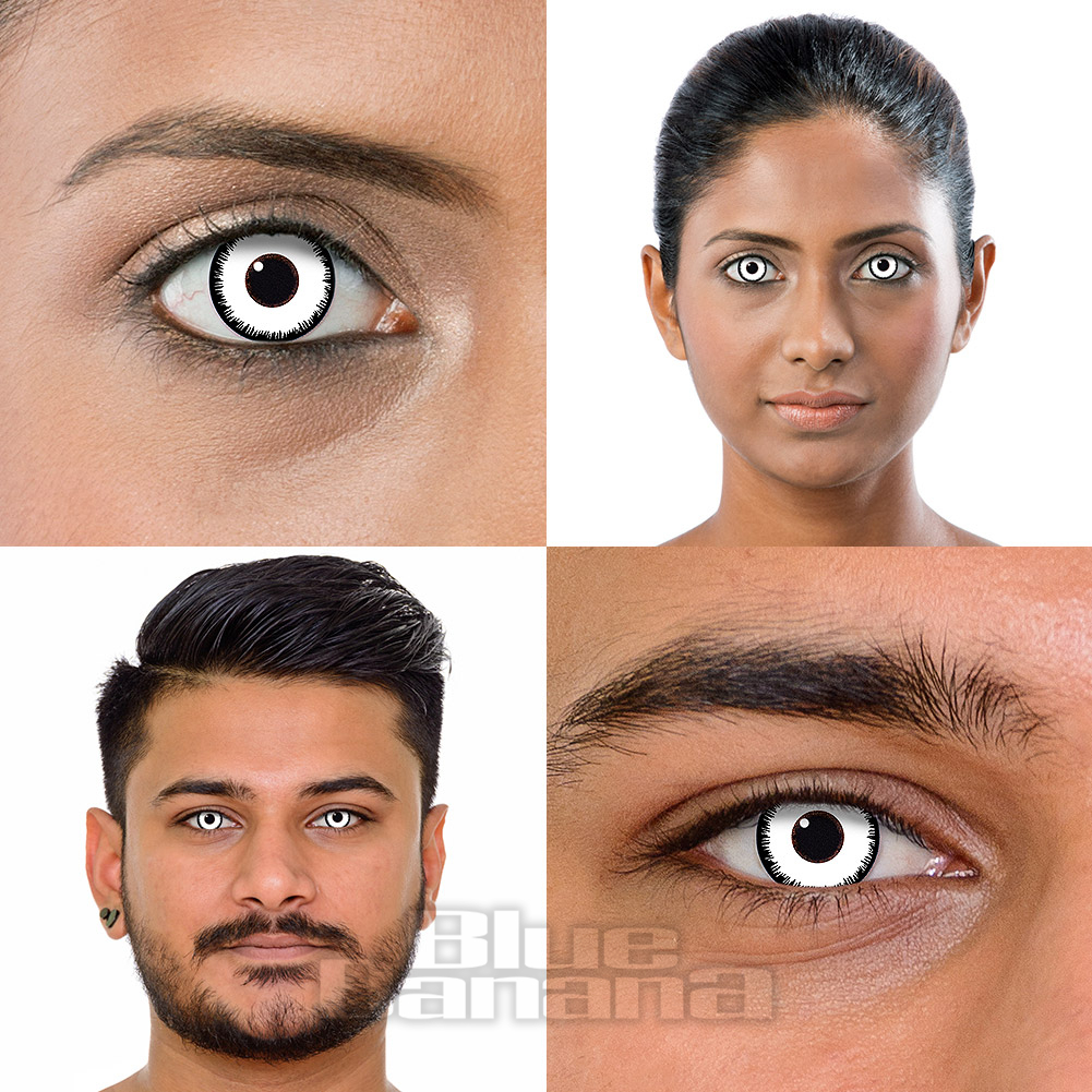 White Luna Moon Eclipse Coloured Contact Lenses (30 Day) | Coloured ...