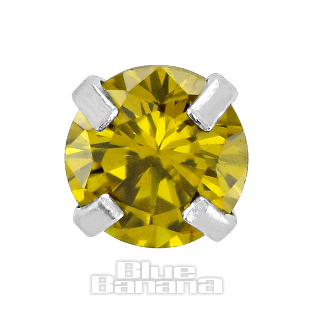 4mm Amber Jewel Tragus Bar, Cartilage Piercing Jewellery