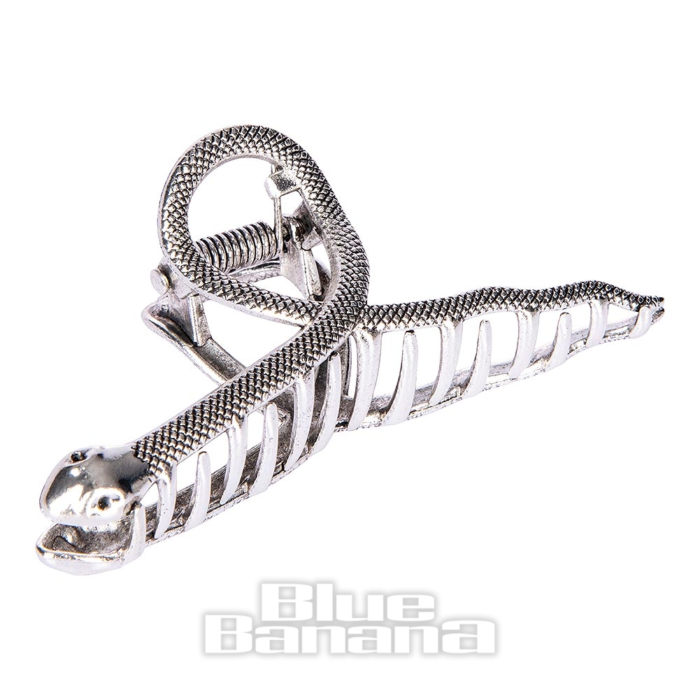 Mini Snake Hair Clip (Silver) | Blue Banana