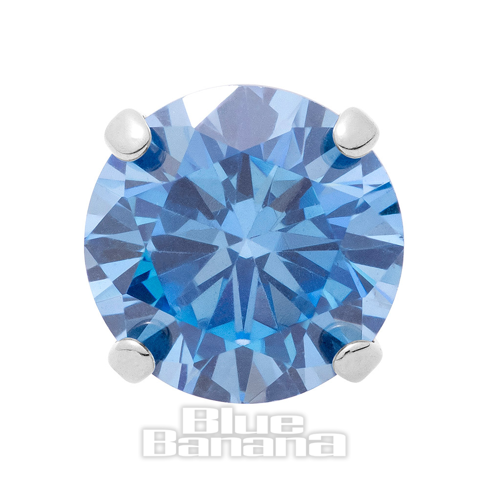 Polished Titanium Claw Aqua Threadless Top | Piercing Jewellery