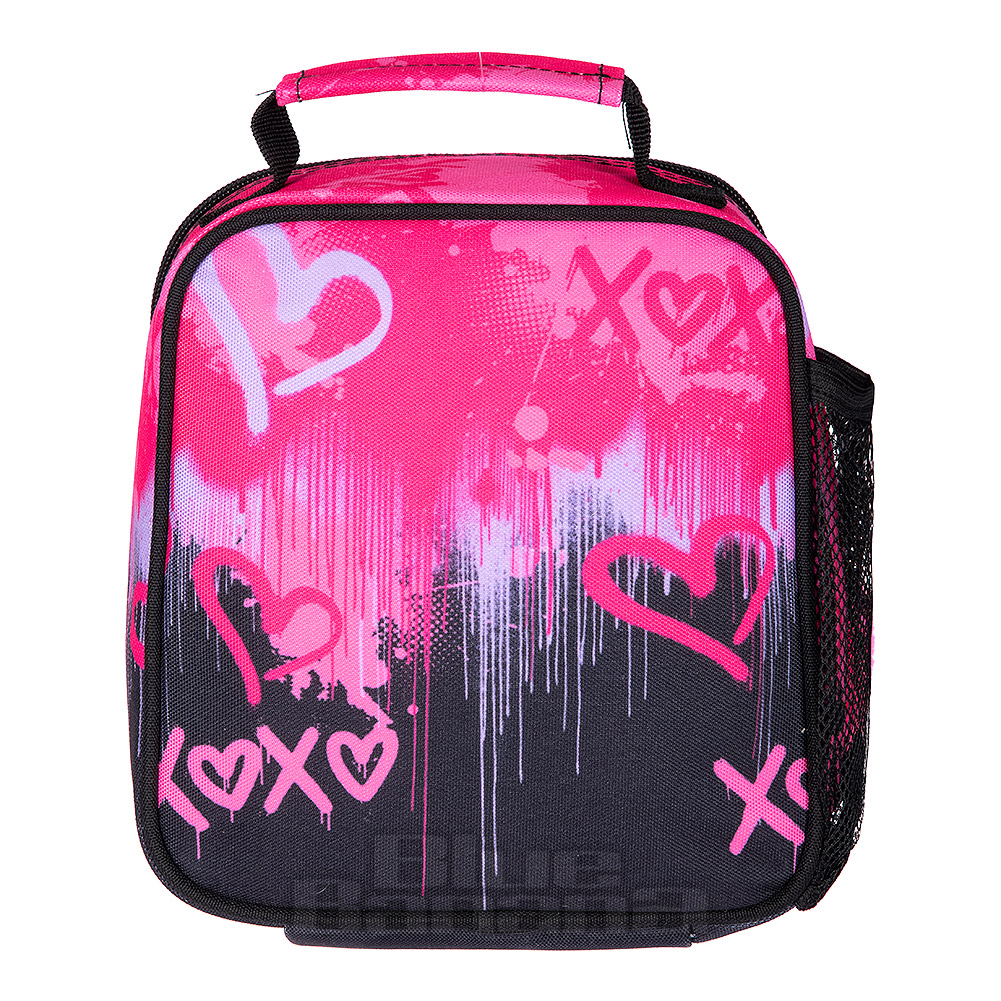 Hype Pink Drip Hearts Lunchbox | School Bags & Rucksacks
