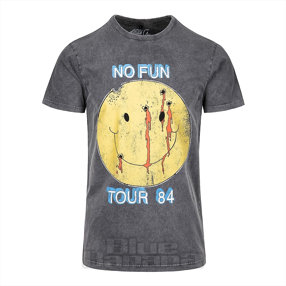 Official Motley Crue No Fun Tour '84 T-Shirt (Stone Wash Black ...