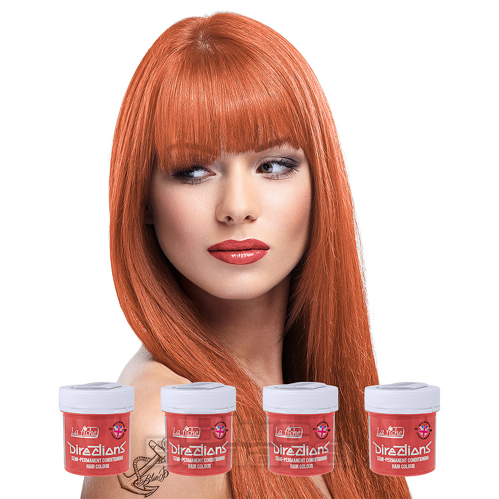 La Riche Directions Peach 4 Pack | Semi Permanent Pink Hair Dye