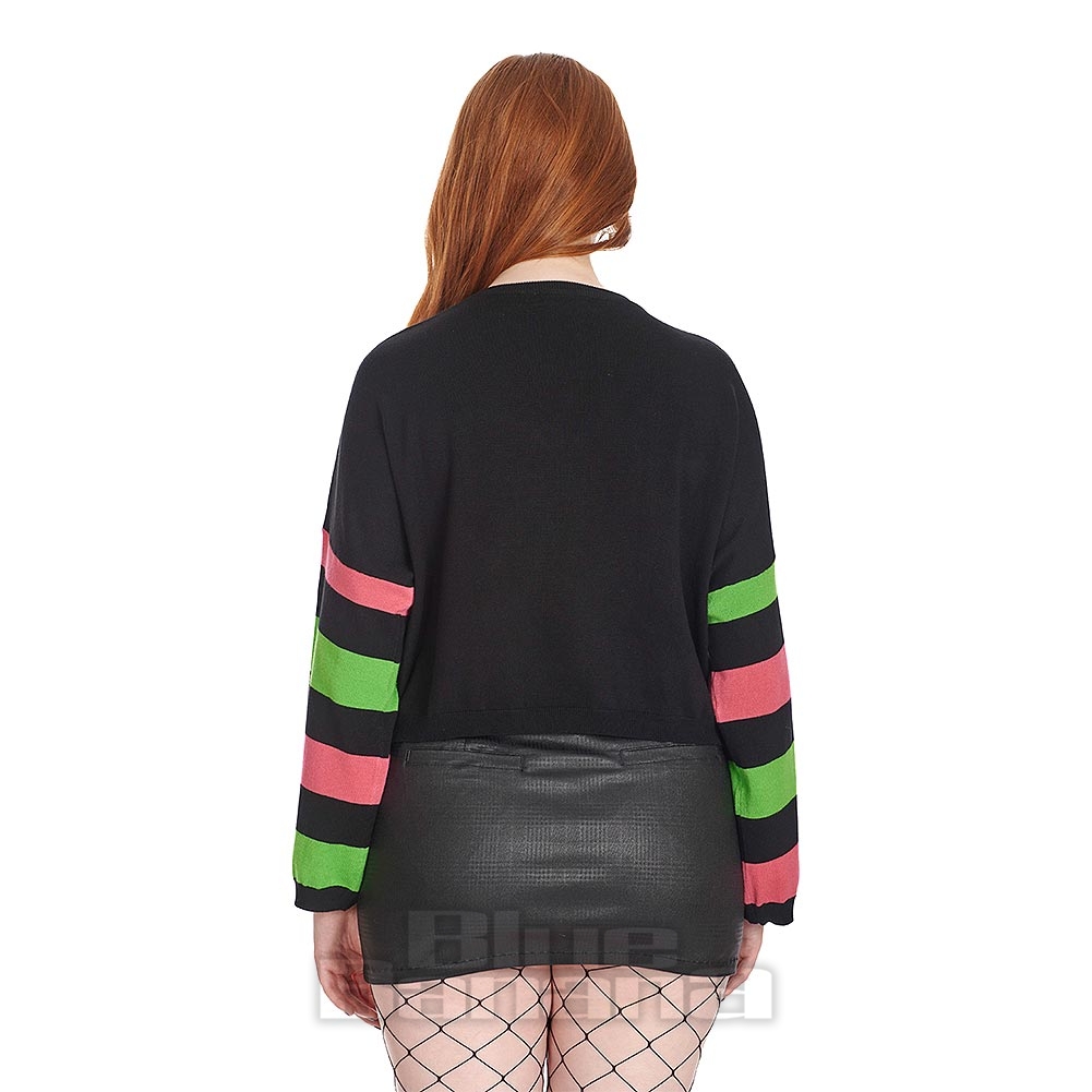 Banned Alien Cat Black Jumper | Alternative Fashion