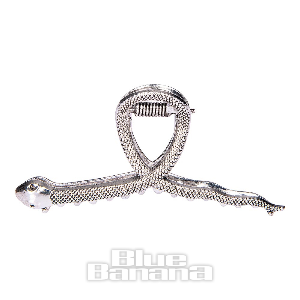Mini Snake Hair Clip (Silver) | Blue Banana