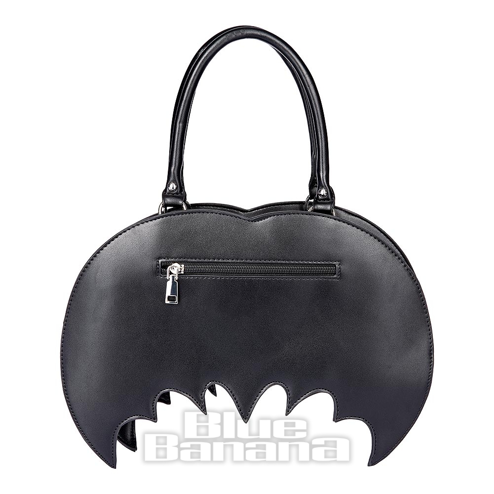 Banned Cosmo Bat Handtasche (Schwarz/Lila) | Blaue Banane