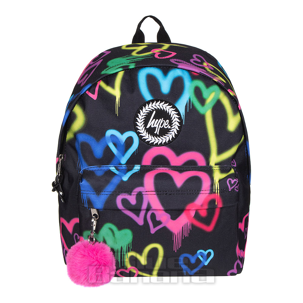 Hype Black Graffiti Heart Backpack | School Bags & Rucksacks