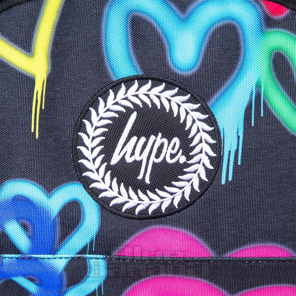 Hype Black Graffiti Heart Backpack | School Bags & Rucksacks