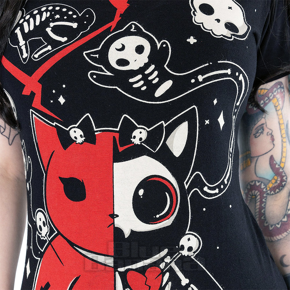 Cupcake Cult Undead Kitty T-Shirt | Alternative Tops
