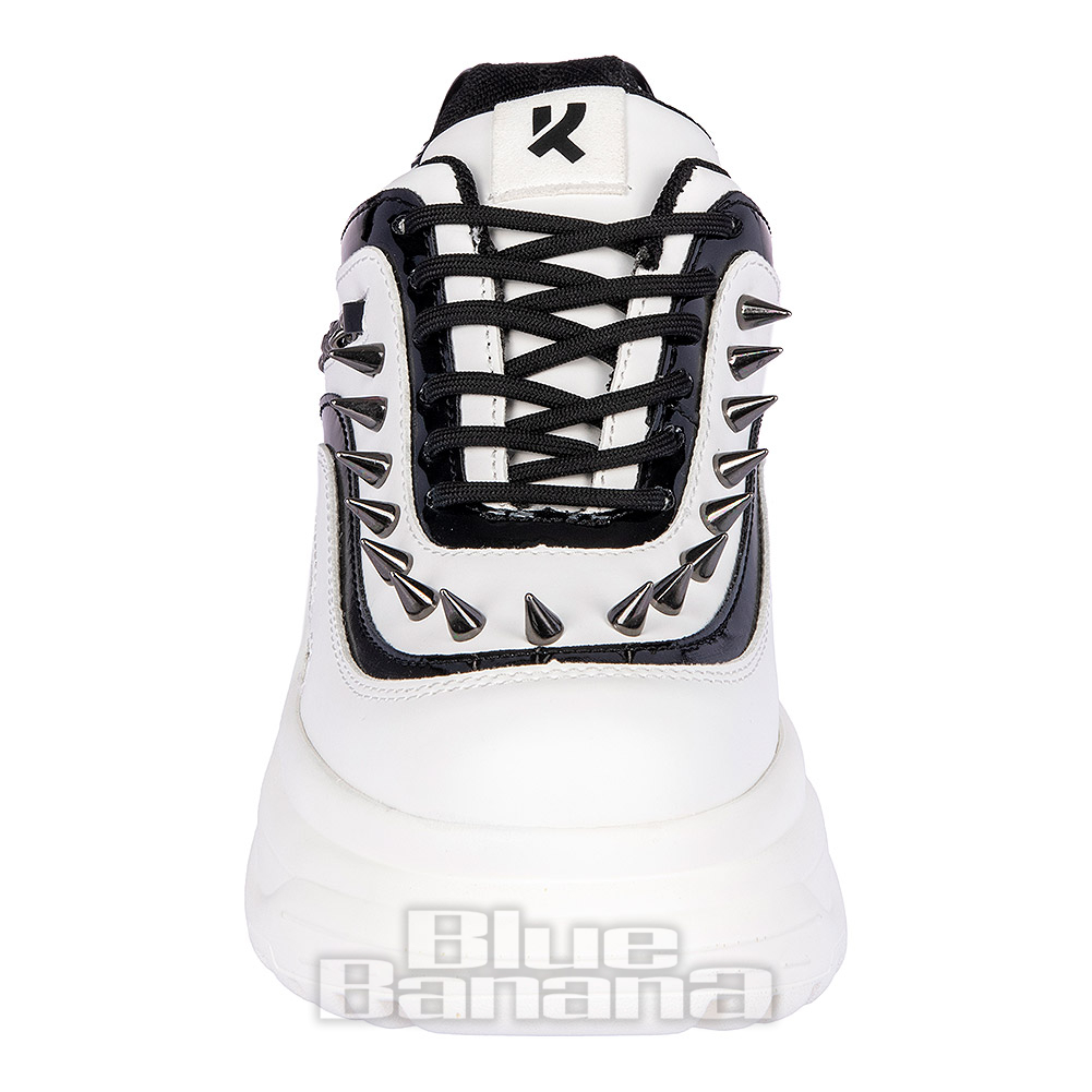 Koi Black/White Bane of Exile Achromatic Chunky Trainers | Alternative ...
