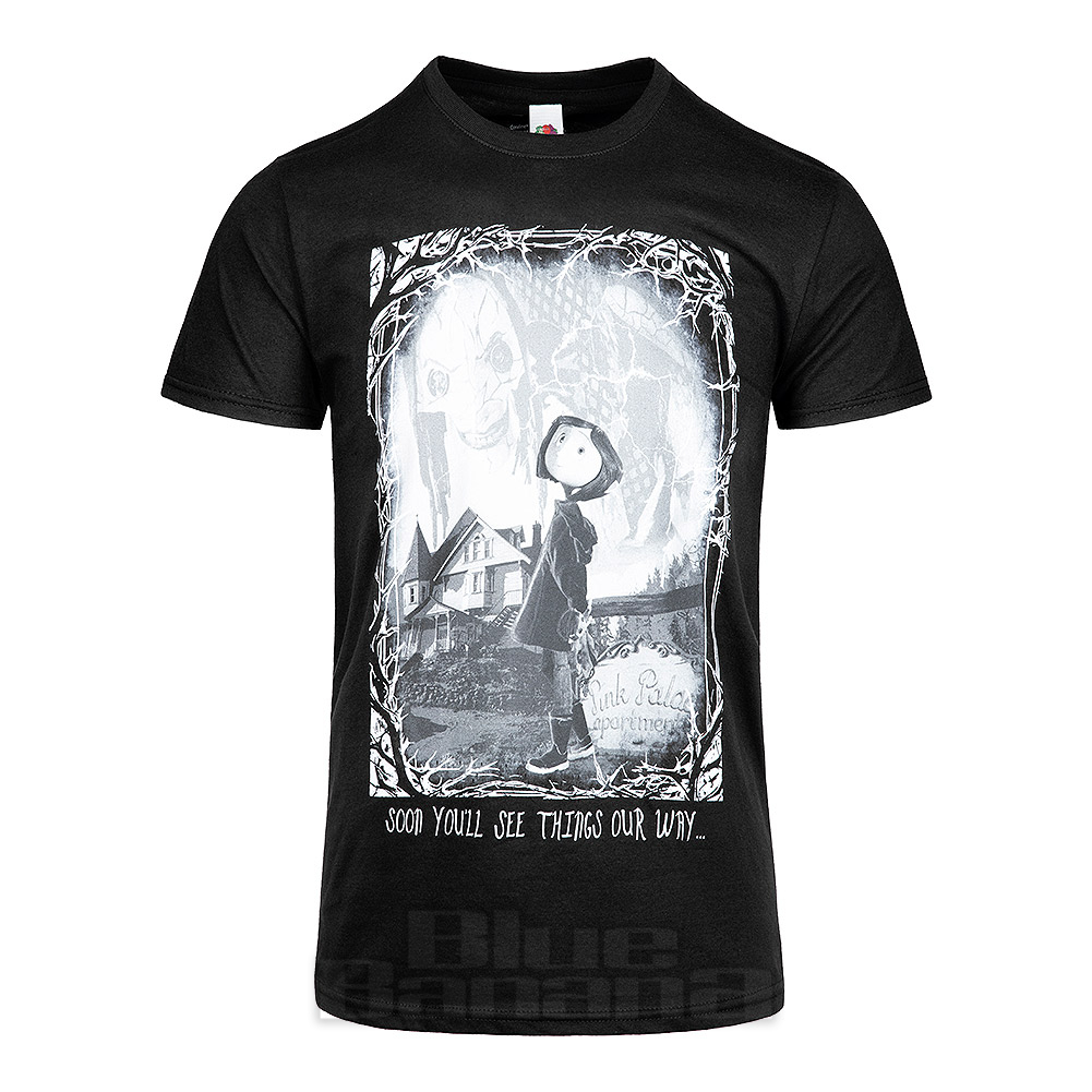 Official Coraline Horror Scene T Shirt (Black) | Blue Banana