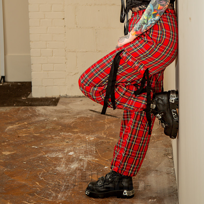 Red tartan trousers store