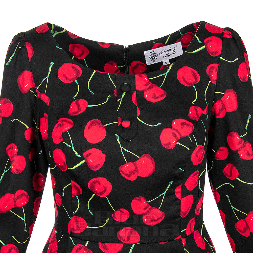 Bleeding Heart Red Cherries Dress | Alternative Midi Dresses