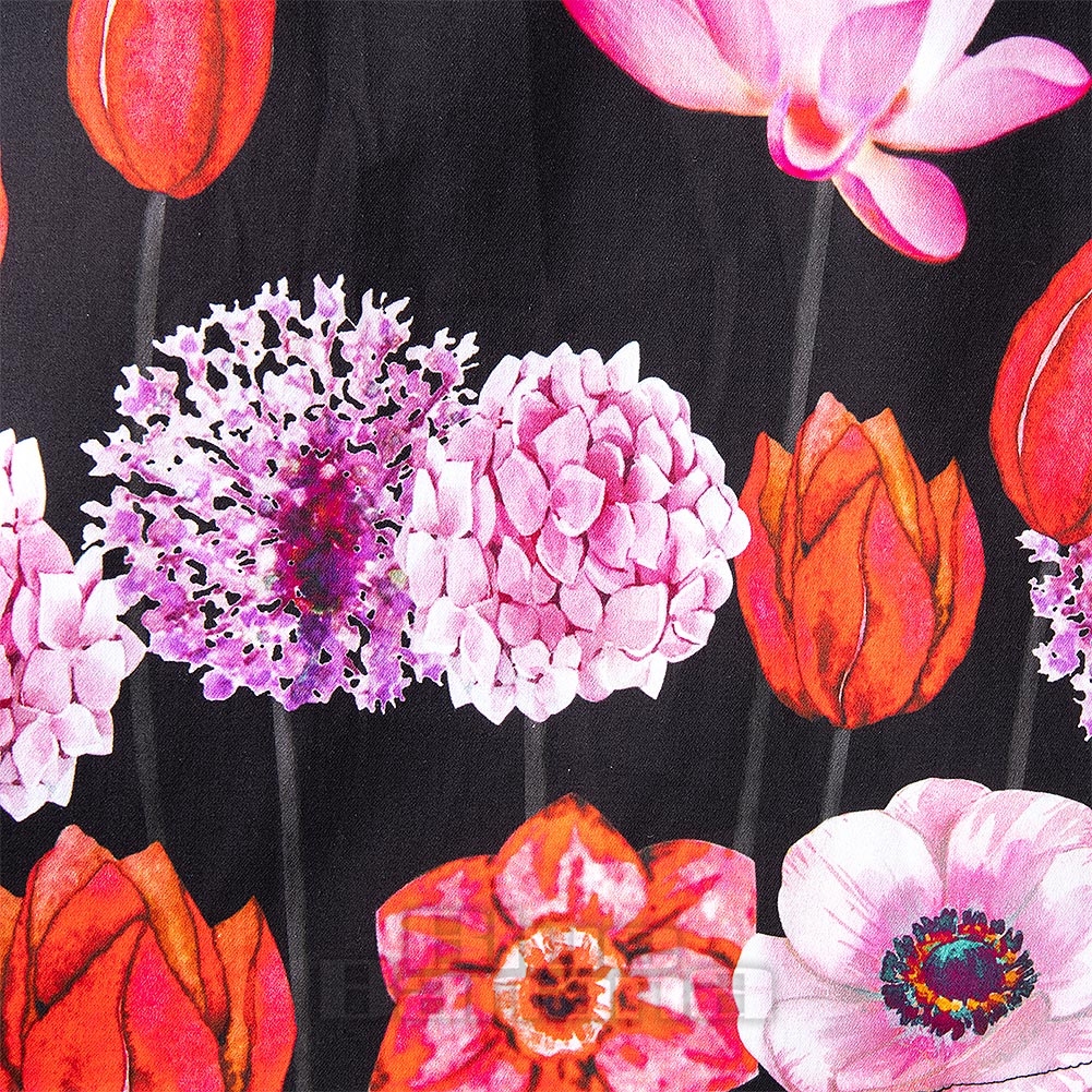 Bleeding Heart Red Tulip Midi Dress | Vintage Fashion