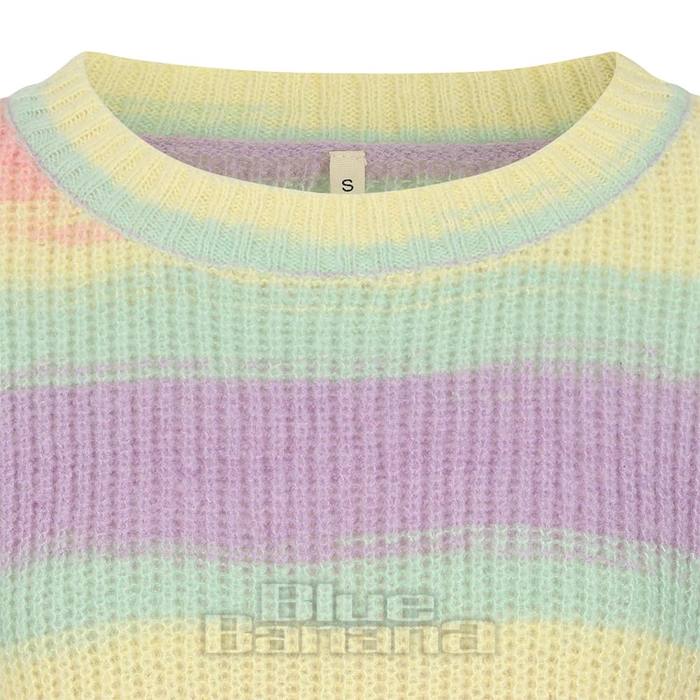 Banned Nola Pastel Rainbow Jumper (Multicolor) | Alternative Fashion ...