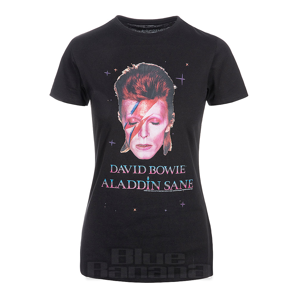Official Aladdin Sane Black T-Shirt | David Bowie Merch